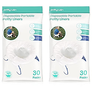 [60 Counts] Disposable Potty Liners compatible with OXO Tot 2-in-1 Go Potty, Potty Refill Bags for Toddler Travel, Universal Potty Bags Fit Most Potty Chairs