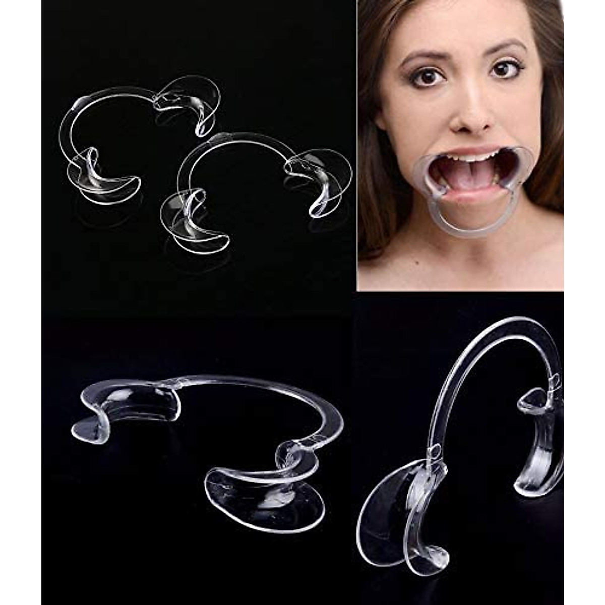 20-Pack- Dental C-Shape Oral Cheek Mouth Lip Retractor Opener for Dental Teeth Whitening or Fun Games - Middle Size