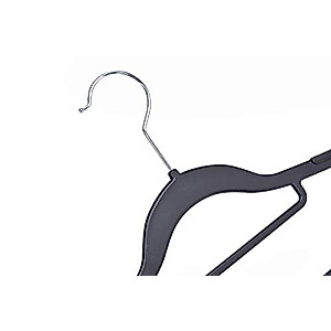 Quality Hangers Clothes Hangers 50 Pack - Non-Velvet Plastic Hangers for Clothes - Heavy Duty Coat Hanger Set - Space-Saving Closet Hangers with Black Swivel Hooks - Functional Non-Flocked Hangers