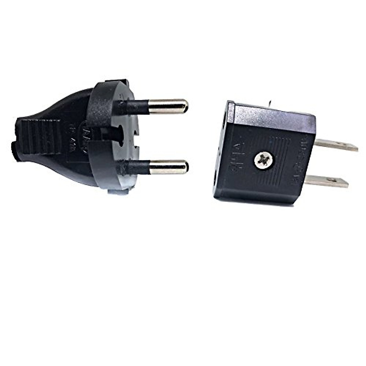 Ecotrees Travel Small European to US Plug Adapter 220v to 110v Travel Adapter Set of 2 / Plug Type C or Plug Type F to Type A (US Standard)/ None Power Convert