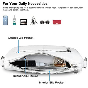 befen White Purse Small Clutch Shoulder Bags Crossbody Handbags for Women