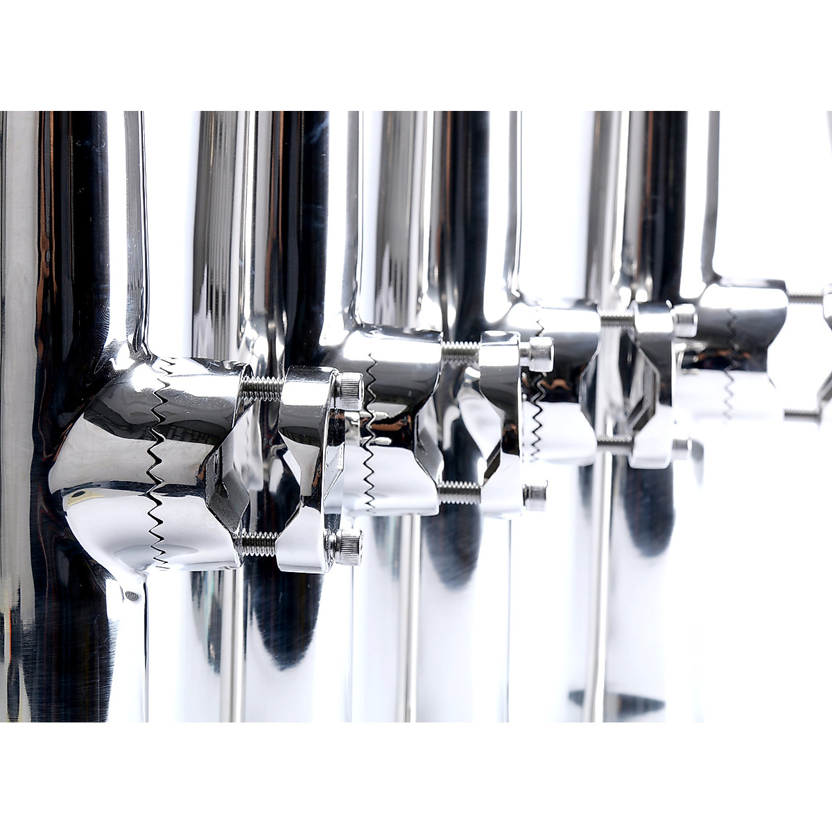 Amarine Made 4Pcs Marine Grade Stainless Steel Rail Mounted Clamp on Fishing Rod Holder for Rails 1" to 1-1/4"