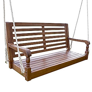 northbeam SWG0120210010 Nantucket Porch Swing, Acacia, Natural, 20.28″d x 46.46″w x 22.24″h