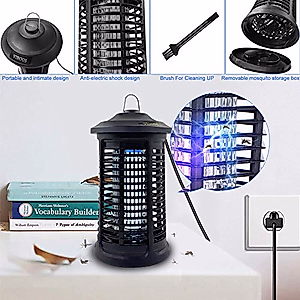 Bug Zapper Replacement Bulb for Indoor Outdoor, U-Shaped Twin Tube Bulb, 15Watt Replacent Bug Zapper Light Bulb with 4-Pin Base, Insect Attracting Lamp