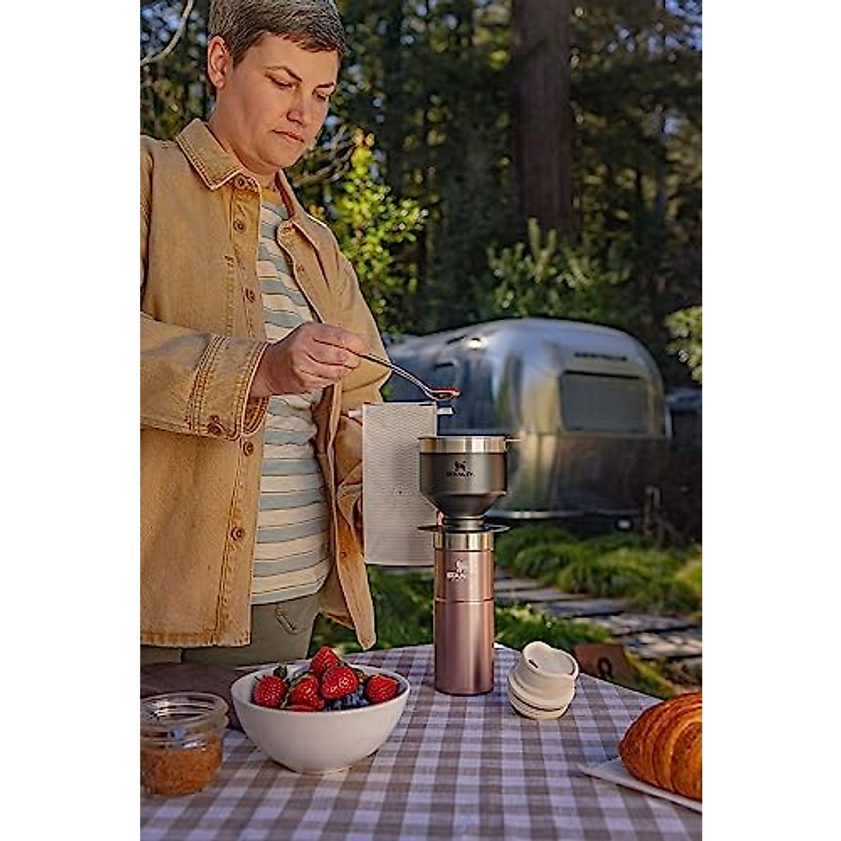 Stanley Transit Trigger-Action Travel Mug 16oz Rose Quartz Glow