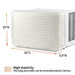 Indoor Air Conditioner Covers for Window Units, Window AC Unit Cover for Inside (21"W x 15"H x 3.5"D)