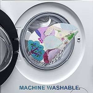 TreeBud Cartoon Non Slip Bath Mats for Kids, Cute Pattern Oval 27 x 15 Inch Shower Mat for Tub, Anti Slip Machine Washable Bathtub Mats for Toddlers Baby Children (Forest Animals)