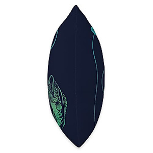 Bass Fishing Bass Rising Lilly Pad Largemouth Bass Throw Pillow, 16x16, Multicolor