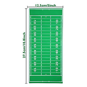 100 Pieces Football Party Favor Cellophane Goody Bags Heat Sealable Football Field Cookie Candy Bags with Silver Twist Ties for Football Party Supplies