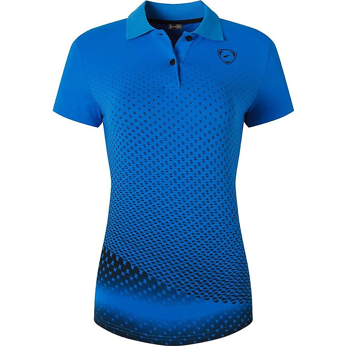 Sportides Women's Sport Polo Tee Shirt Tshirt T-Shirt Short Sleeve Poloshirt Golf Tennis Badminton Bowling SWT251_Blue_XXL