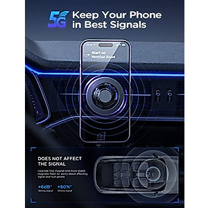 LISEN for MagSafe Car Mount [16 Strong Magnets] Magnetic Phone Holder for Car, Hands Free iPhone Car Holder Mount Vent Phone Mount for Car Fit for iPhone 14 13 12 Pro Max Plus Mini