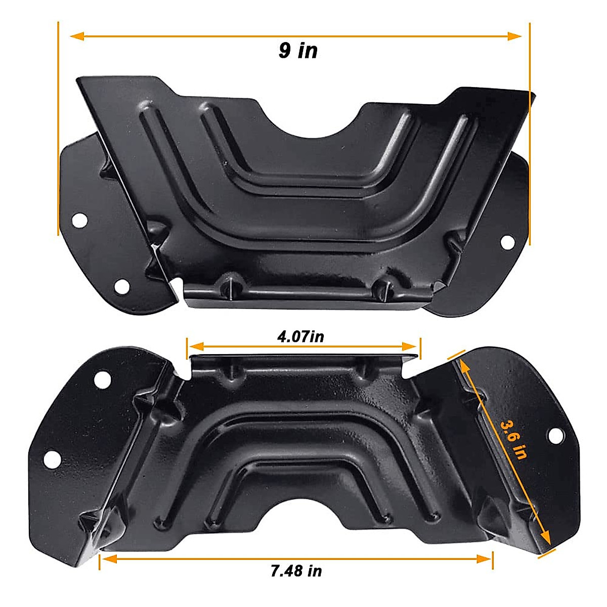 DECKMAN Lawn Mower Parts 783-06424A-0637 783-06424A Black Deck Belt Cover, Compatible with MTD Craftsman Troy-Bilt Lawn Mower Parts 783-06424A, Fits 42" 46" Deck Spindle Pulley Belt Guard Cover (2)