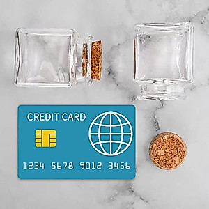 Dicunoy 20 PCS Glass Favor Jars with Cork Lids, 2 OZ Mini Square Vials Bottles for Herb Storage, Small Spice Containers for Tea, Jelly, Candy, Potions, Wedding & Party Favors, DIY Crafts