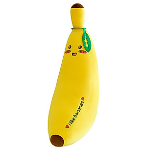 XiRiDa Banana Plush Hug Pillow Stuffed Fruit Plushie Toy Cute Doll Gifts for Kids 19.7"