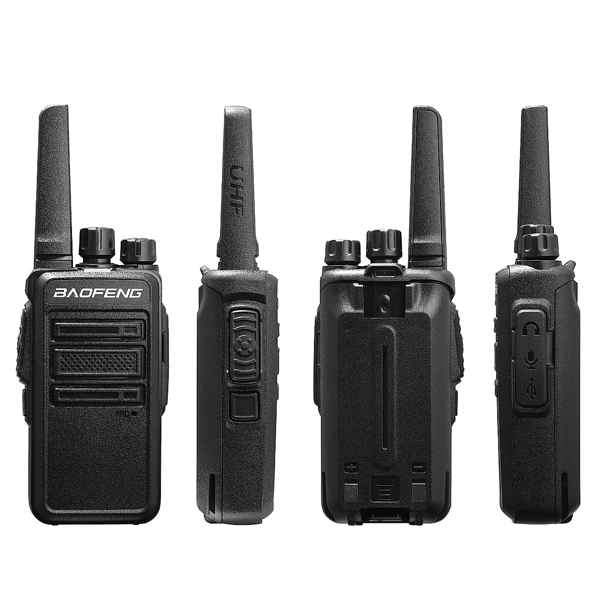 BAOFENG GT-68 Walkie Talkies for Adults, Long Range Two Way Radios, 1500mAh Battery with USB Charging, Portable Rechargeable Walky Talky, for Road Trip Hiking Family (4 Pack)