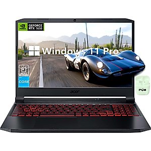 acer Nitro 5 Gaming Laptop, 15.6 Inch FHD 144Hz, Intel Core i5-11400H, Windows 11 Pro, 16GB RAM, 1TB SSD, NVIDIA GeForce GTX 1650, Backlit Keyboard, Type-C, RJ-45, Long Battery Life, PCM