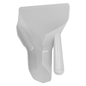 French Fry Scoop, Stainless Steel Open Mouth Scoop with Non Slip Straight Handle for Snacks, Desserts, Ice Cream, Dry Goods