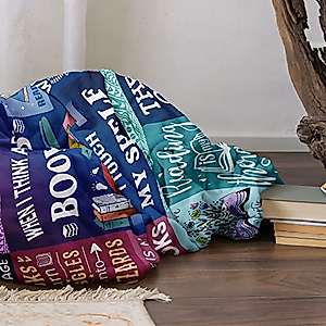 Book Lovers Gifts, Gifts for Book Lovers Women Men, Book Accessories for Reading Lovers, Gifts for Readers Book Lovers Women, Good Gifts for Book Lovers, Book Reader Bookworm Gifts Blanket 60" x 50"
