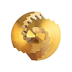 Luckyway 3-Piece HSS Titanium Step Drill Bit Set, Total 28 Sizes for Metal, Wood, Plastic, Multiple Hole Drilling