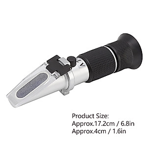 Demeras 3 in 1 Refractometer, Adjustable Eyepiece Calibration Screw High Accuracy Plastic Aluminum Brix Refractometer Cover Plate for Chemistry
