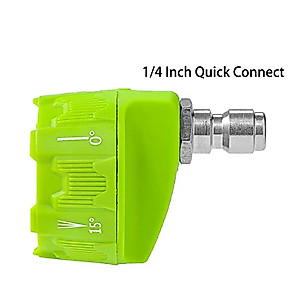 Tool Daily Pressure Washer Spray Nozzle, 6-in-1 Quick Changeover, Power Washer Nozzle with 1/4'' Quick Connect, 2500 PSI