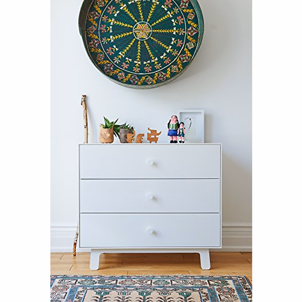 OEUF Merlin 3 Dresser with Sparrow Base in White