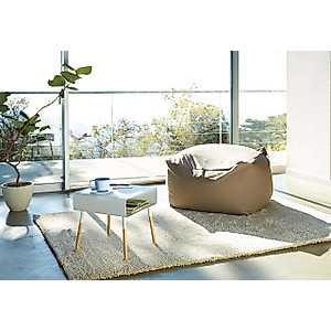 YAMAZAKI home Plain Side Table with Storage Shelf White