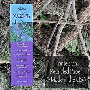 Your True Nature Advice from Nature 3 Bookmark Night Set, Laminated with Glossy Finish, Printed on Recycled Paper - Wolf, Moon, Night Sky (AMBM-Night)