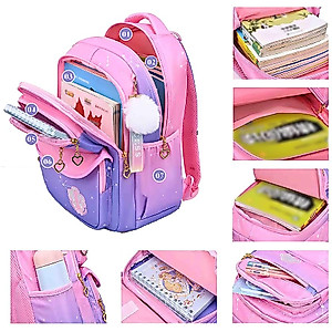 LYOUMEIT Cute Backpacks Set for School Girls,Halloween Gifts for Kids, School Backpack with Lunch Bag,16 Inch