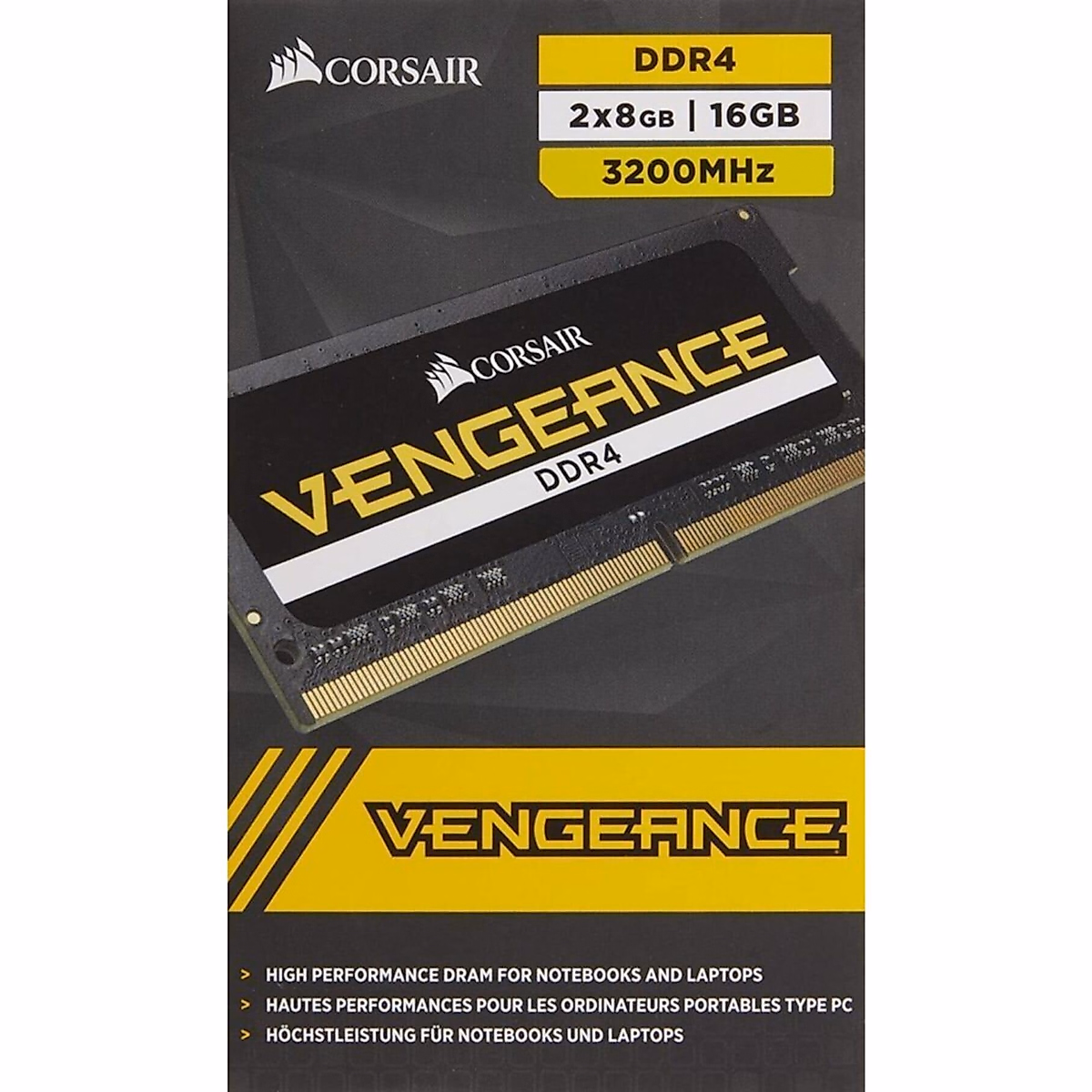 Corsair Vengeance Performance SODIMM Memory 16GB (2x8GB) DDR4 3200MHz CL22 Unbuffered for 8th Generation or Newer Intel Core™ i7, and AMD Ryzen 4000 Series Notebooks