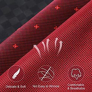 JaGely 52 Pcs Mens Pocket Squares for Men Handkerchief Soft Silk Pocket Square Handkerchief Suit Accessories for Men Wedding Business Banquet, 9.06 x 9.06 Inch Hankies, 52 Multi Styles(Classic)