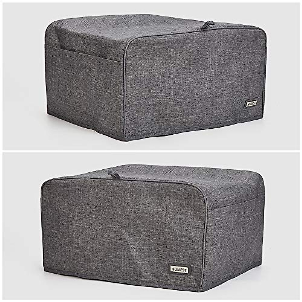 HOMEST Toaster Oven Dust Cover with Accessory Pockets Compatible with Hamilton Beach 6 Slice of Toaster Oven, Grey