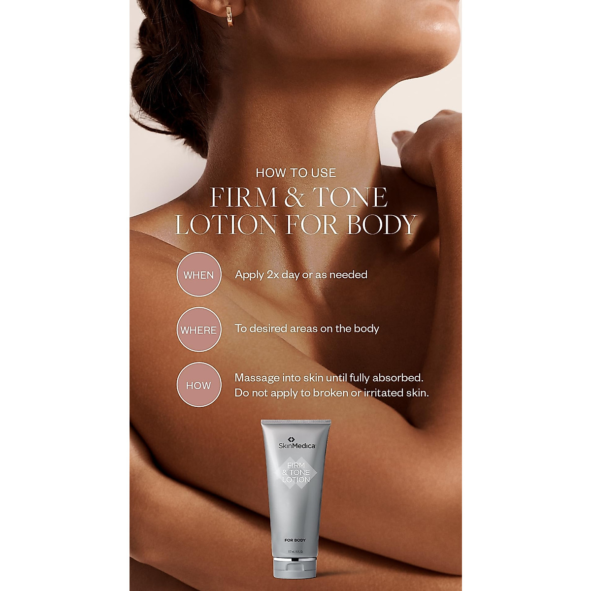 SkinMedica Firm & Tone Lotion for Body - Ideal Body Lotion to Address Visible Signs of Dry or Aging Skin for a Firm, Youthful and Toned Look, 6 Fl Oz