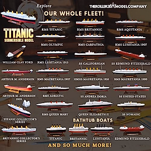 RMS Olympic Model - Highly Detailed Replica Historically Accurate No Assembly Required - 1 Foot in Length