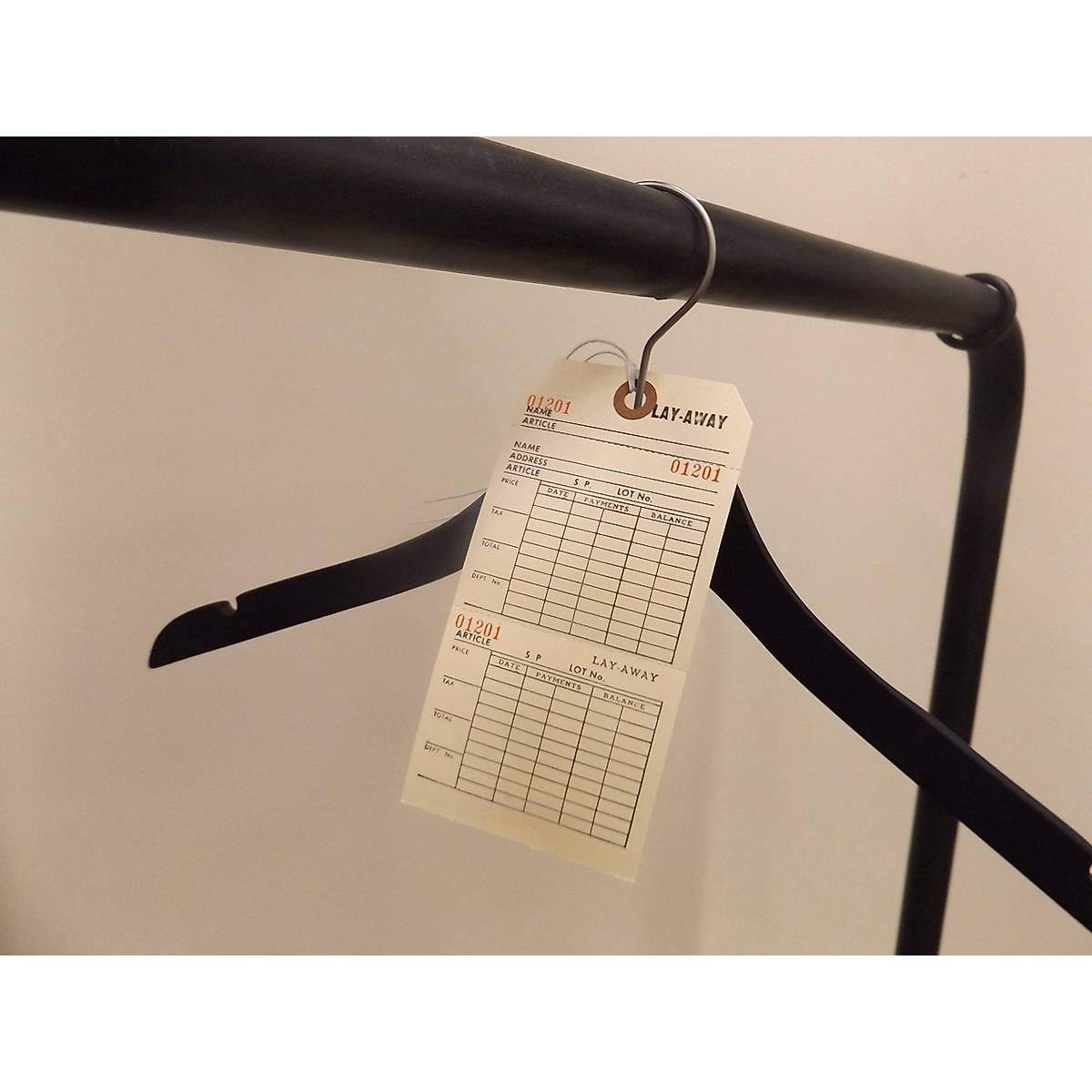 NAHANCO Lay-Away Tag, Strung, Two Parts Perforated, Numbered - Manila, 500/Pack