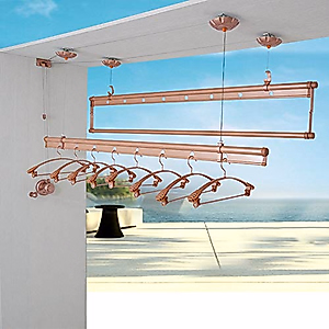 Drying Rack Clothes Airer Ceiling Pulley Maid Traditional Mounted Clothing Dryer Laundry 150cm