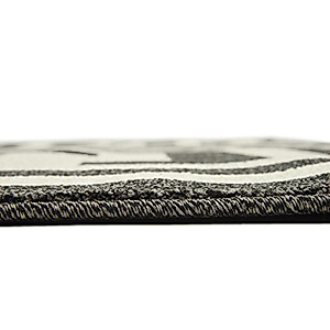 Unique Loom Athens Collection Classic Geometric Modern Border Design Area Rug, 7 ft x 10 ft, Black/Beige