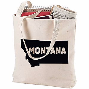 Montana state home hometown united states Natural Canvas Tote Bag funny gift