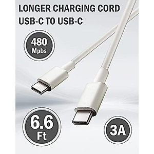 MacBook Air Charger 30W USB C Mini GaN Charger Compatible with M1/M2 Chip Laptops MacBook Air Retina 13-inth & MacBook Retina 12-Inch Laptops, with 6.6ft USB Type-C Charging Cable