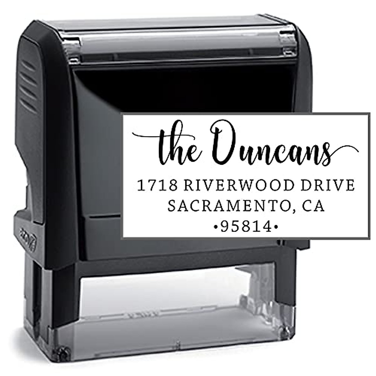 Personalized The Duncans Self-Inking Address Stamp and Ink | Custom Self-Inking Address Stamp with Name | Personalized Couples Address Stamps | Custom Rubber Address Stamp