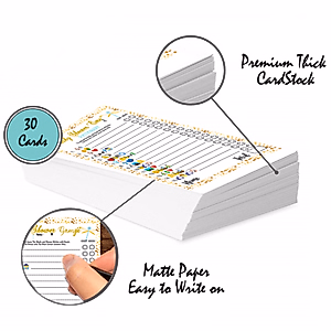 LOTUS-A Baby Shower Games - Fun Guessing Game Girls Boys Babies Gender Neutral Ideas Shower Party Favorite Adults Games for Baby Shower Activities