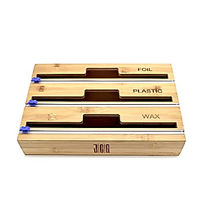 JCG 3 in 1 Bamboo Wrap Dispenser and kitchen organizer