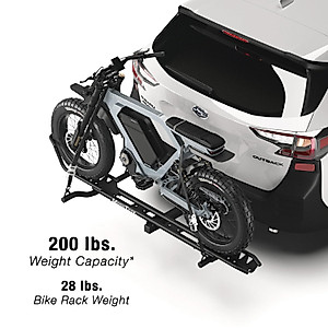 MotoTote Mini – Premium Ebike Rack (200 lbs. Capacity) with Zero Wobble Hitch Mount, Fits Fat Electric Bike Tires up to 5" - Made in USA