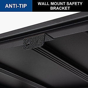 BILT HARD 48" W x 24" D x 72" H Garage Shelving Heavy Duty 2750LBS, 48 Inch Wide Adjustable 5-Tier Metal Shelves for Storage, Industrial Metal Shelf Utility Racks for Basement, Shop, Warehouse, Black