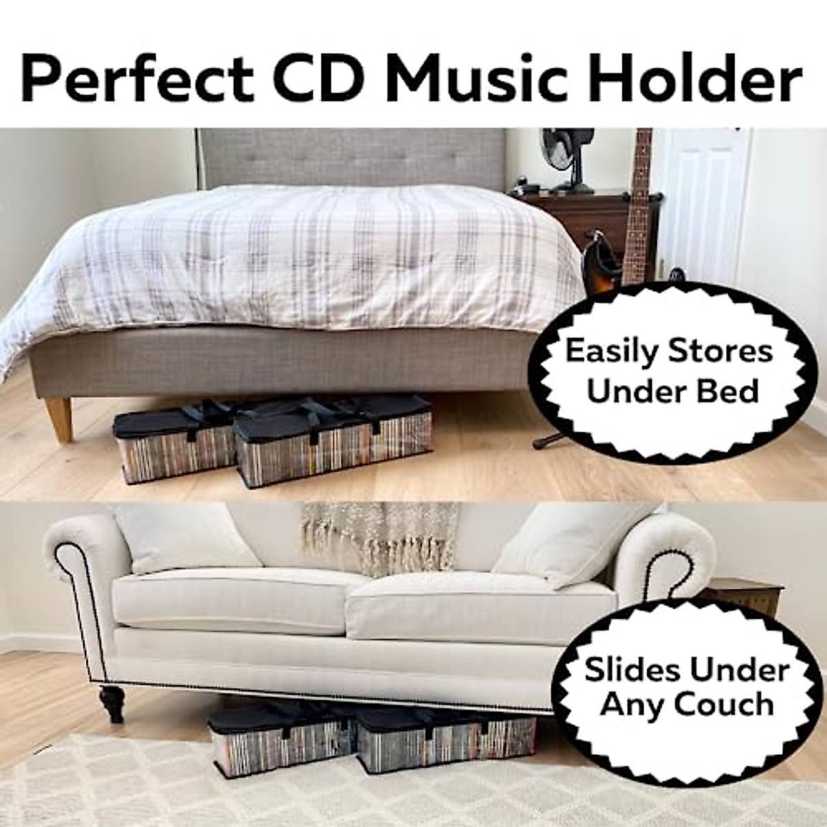 Evelots 4 Pack CD Storage Bags, Video Games, Clear PVC Plastic-Holds 200 CDs Total-Strong Handles-Protects from Dirt/Moisture