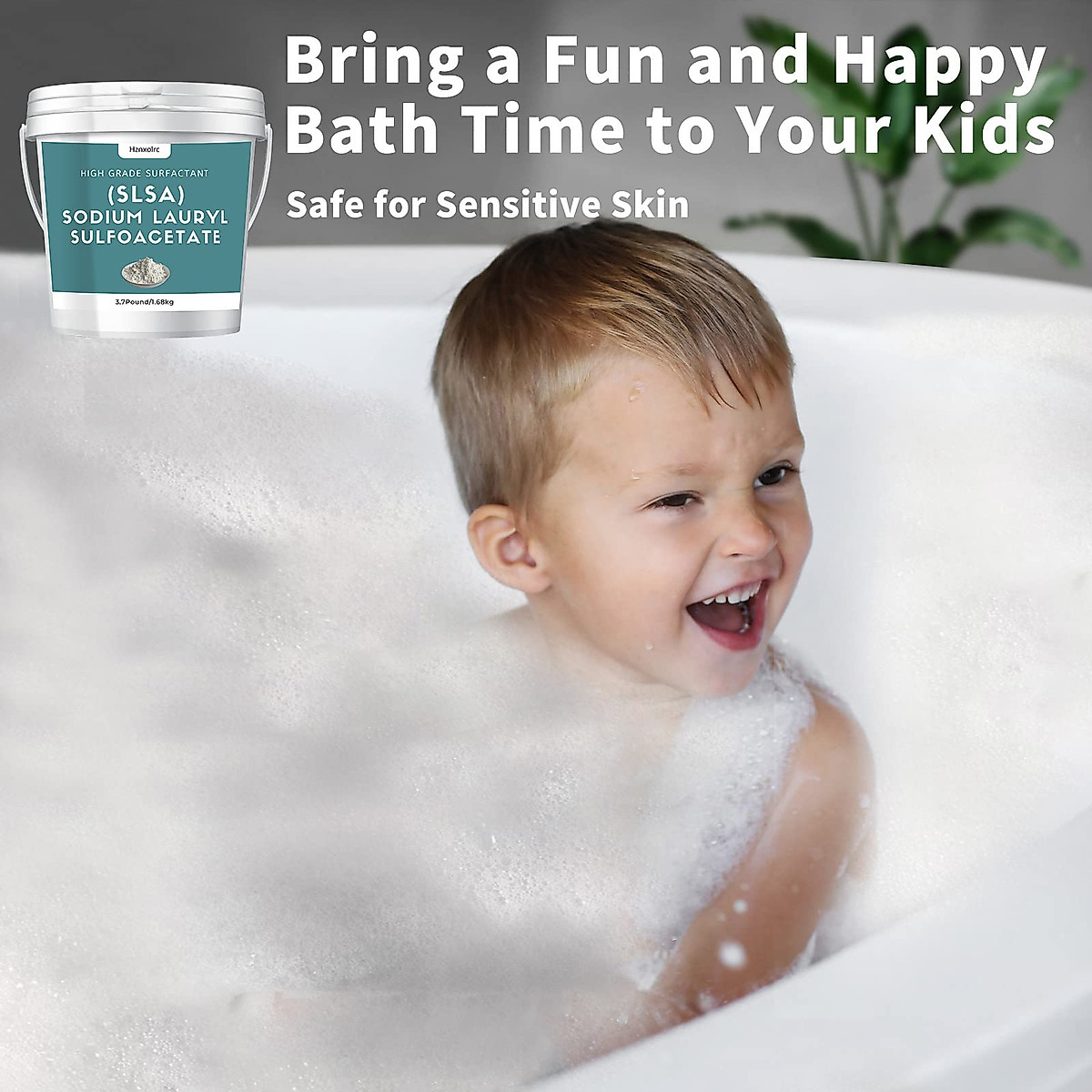 3.7 Pound SLSA Powder for Making Bath Bombs, Premium SLSA Sodium Lauryl Sulfoacetate Powder, Amazing Bubbles, Gentle on Skin, Suitable for Making Bath Bombs, Bath Truffles and More