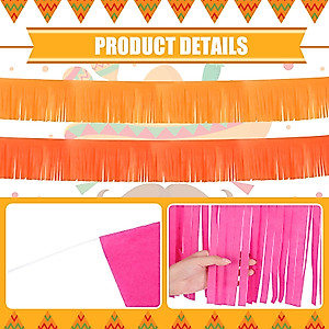 Taiyin 12 Pcs Mexican Fringe Garland Mexican Party Pastel Garland Mexican Party Decorations Cinco De Mayo Party Decorations for Mexican Theme Party Fiesta Party Cinco De Mayo Party