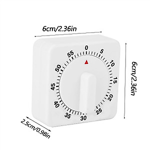 Portable 60 Minutes Count Down Mechanical Timer Baking Kitchen Cooking Tool Food Preparation Home Kitchen Helper