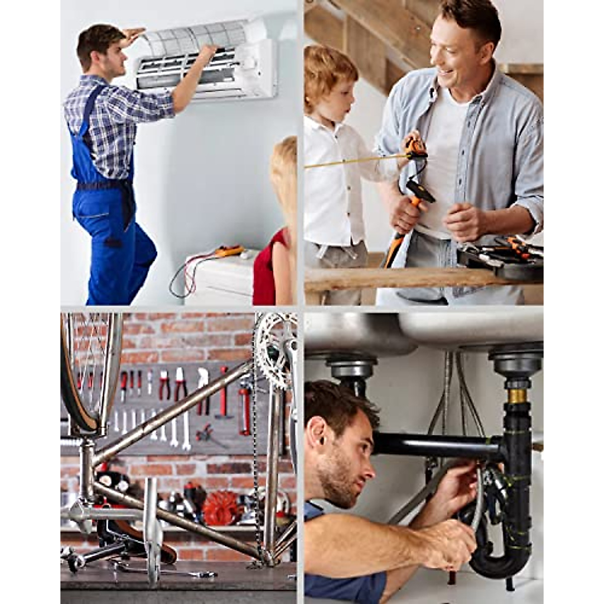 VICRING Small Wrench Set 20 Pcs Mini Wrench Set Metric SAE Ignition Wrench Set Open and Box End Wrench Set Combination Wrench Sets with Storage Pouches and Key Chains, 4mm-11mm & 5/32"-7/16" (Silver)