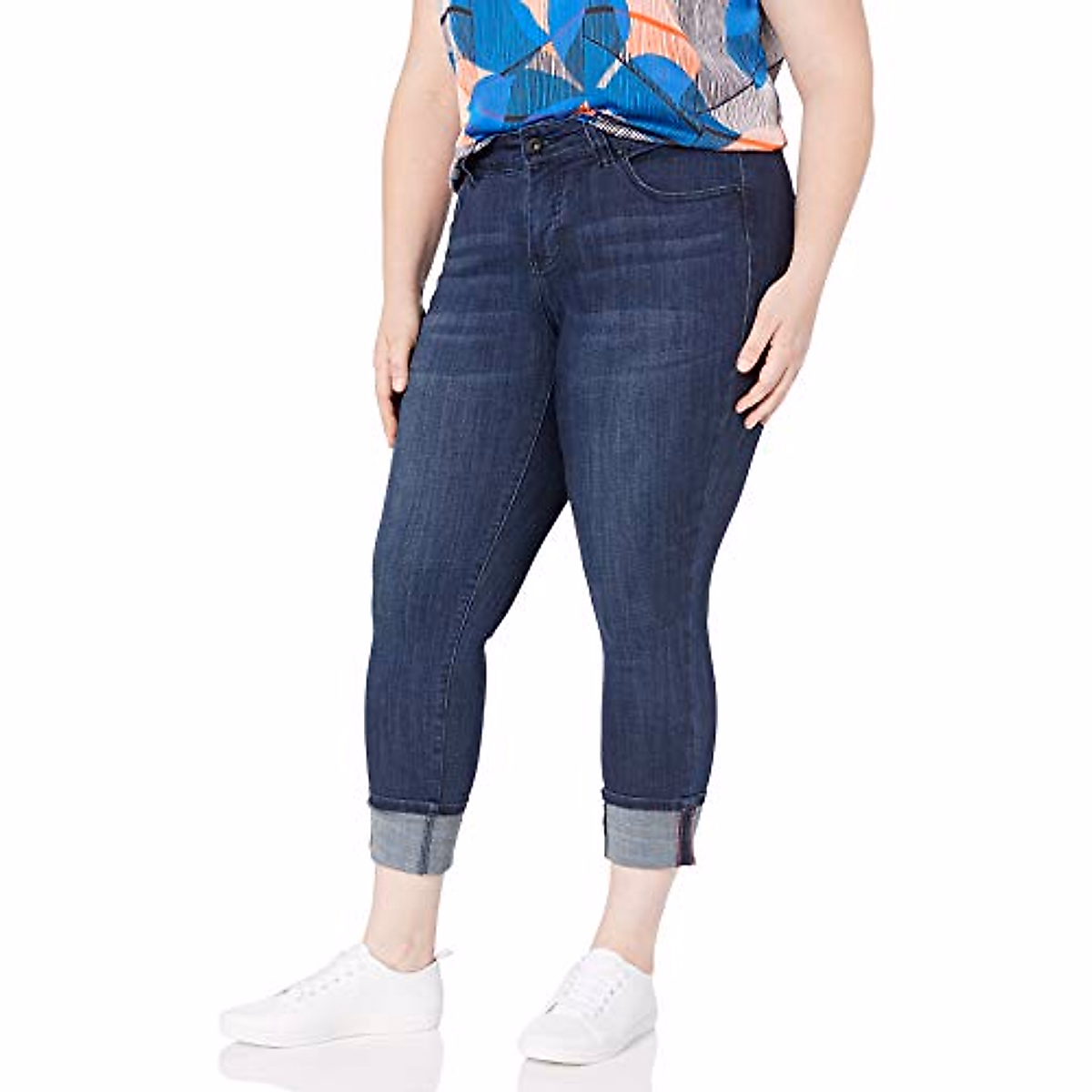 Jag Jeans Women's Plus Size Maddie Skinny Cuffed Jean, Night Breeze, 14W